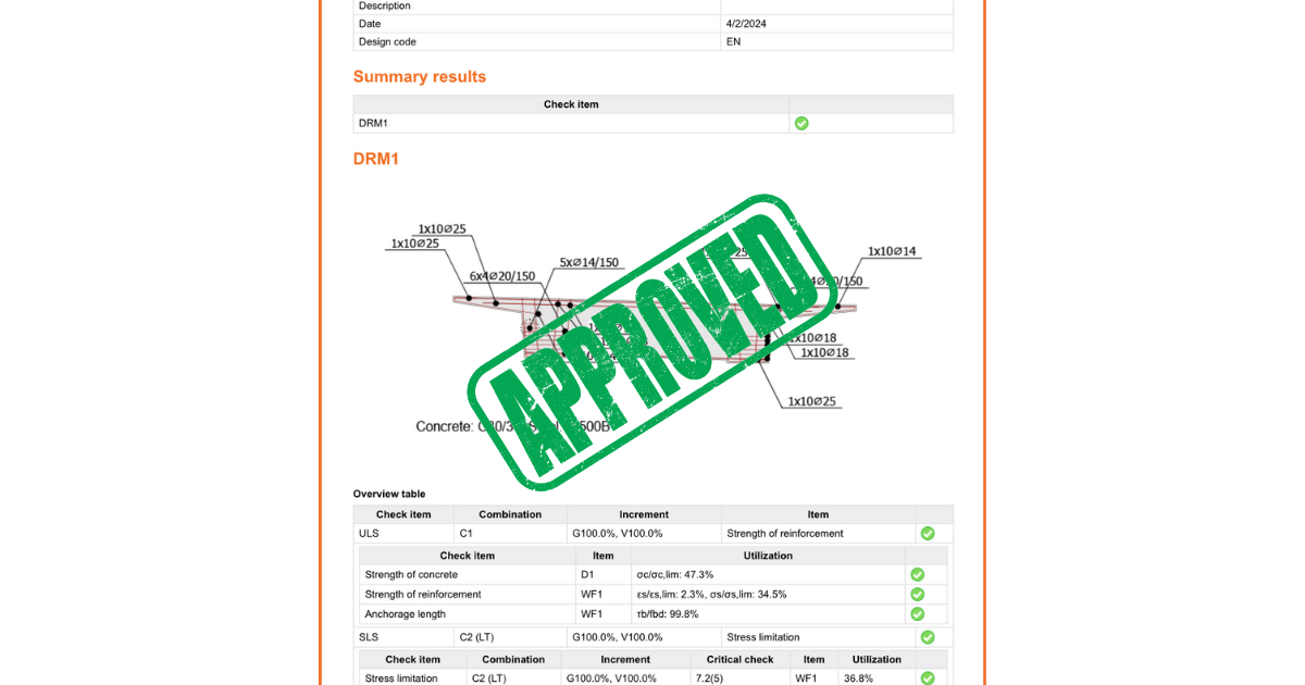 Customizable report tab in Detail | IDEA StatiCa